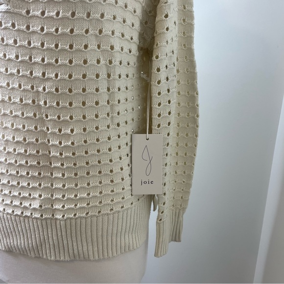 Joie | Sweaters | Joie Nwt Cream Eyelet Cottagecore Coastal Grandma ...